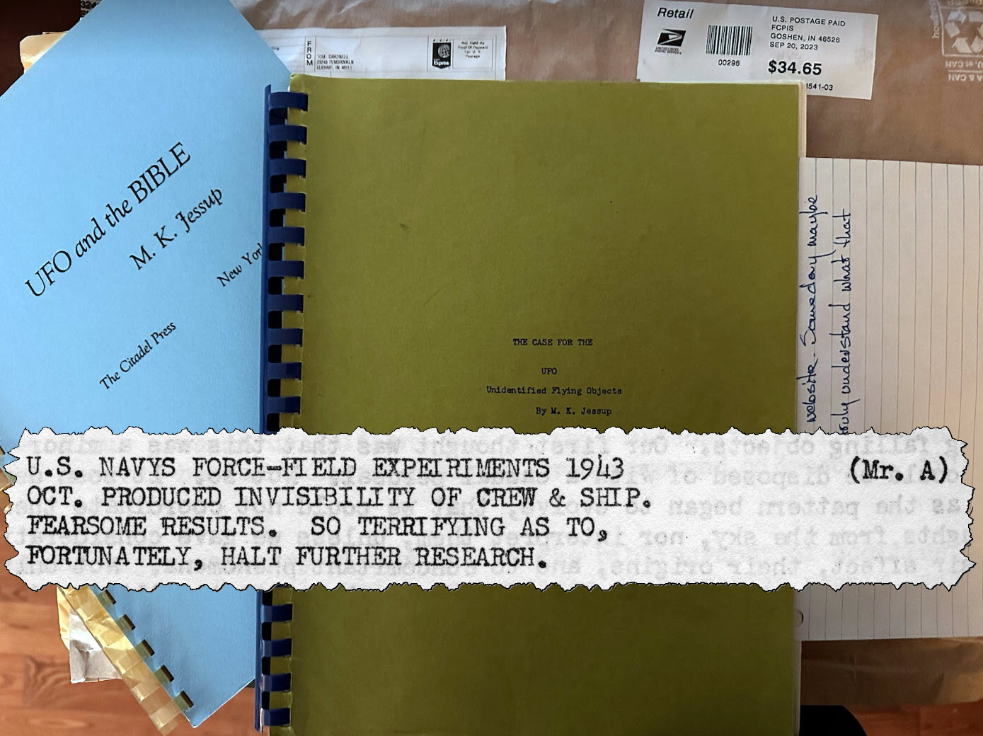 Original Case for the UFO Donation - The Philadelphia Experiment From A-Z